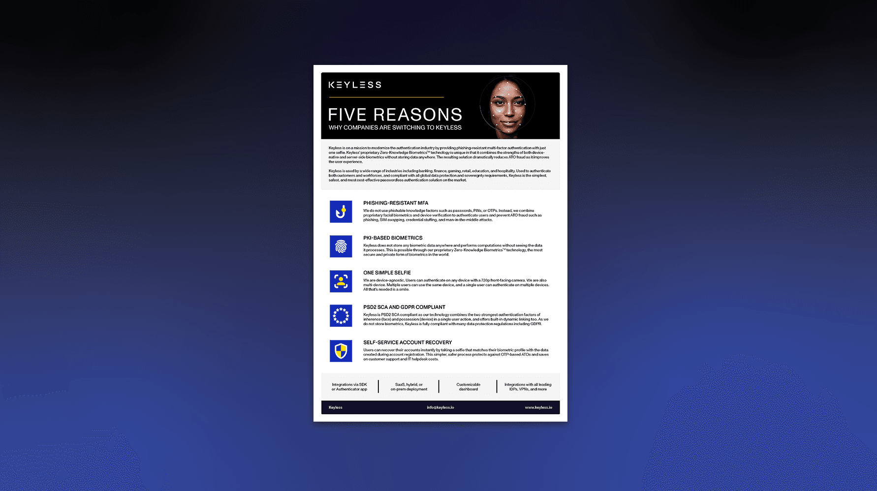 Biometrics One Pagers - Download Free Guides | Keyless
